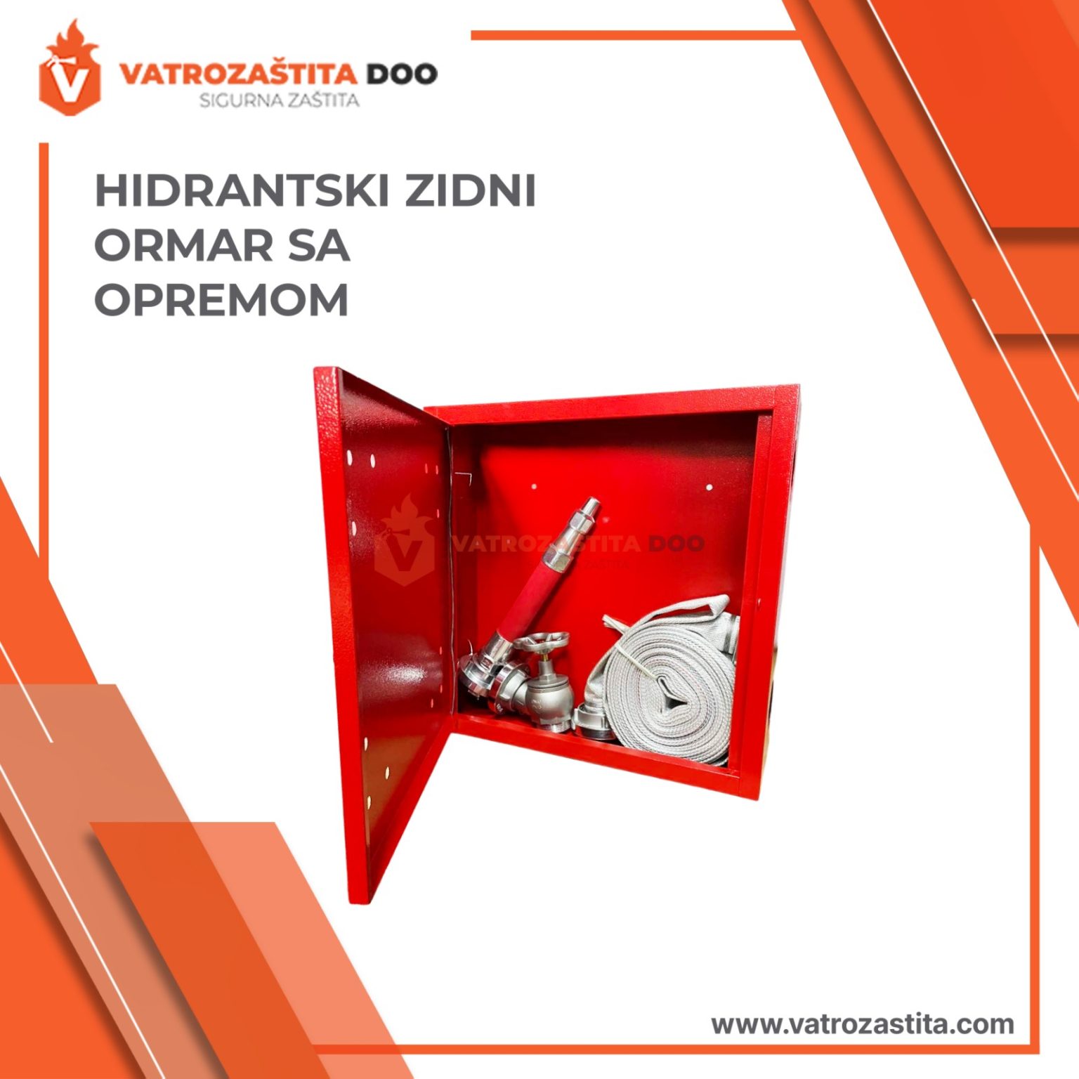 Hidrantski zidni ormar sa opremom – Vatrozastita