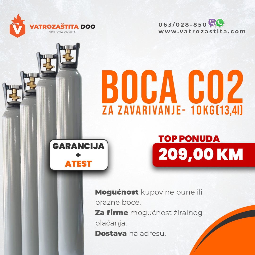 Boca za CO2 – 10kg – Vatrozastita